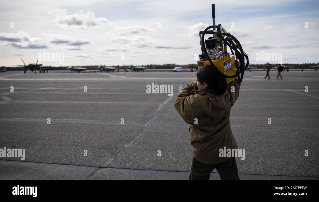U.S. Marine Corps Lance Cpl. Kyla Mercer-Welch, a fixed wing aircraft ...