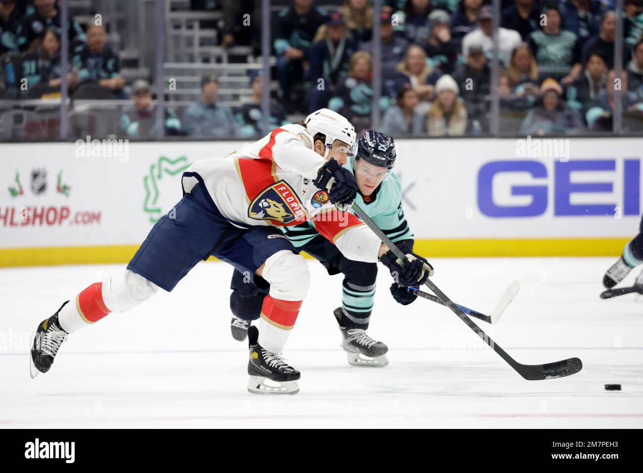 Florida Panthers left wing Ryan Lomberg (94) passes the puck with ...