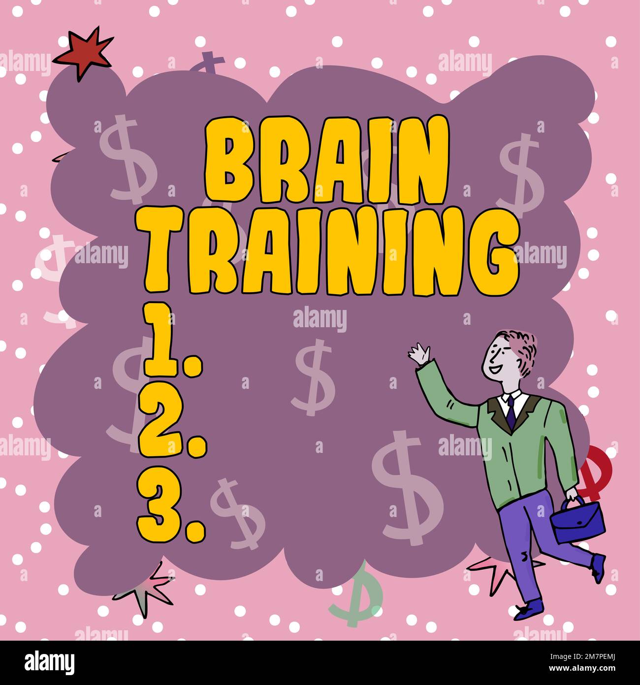 Conceptual display Brain Training. Word Written on mental activities to ...