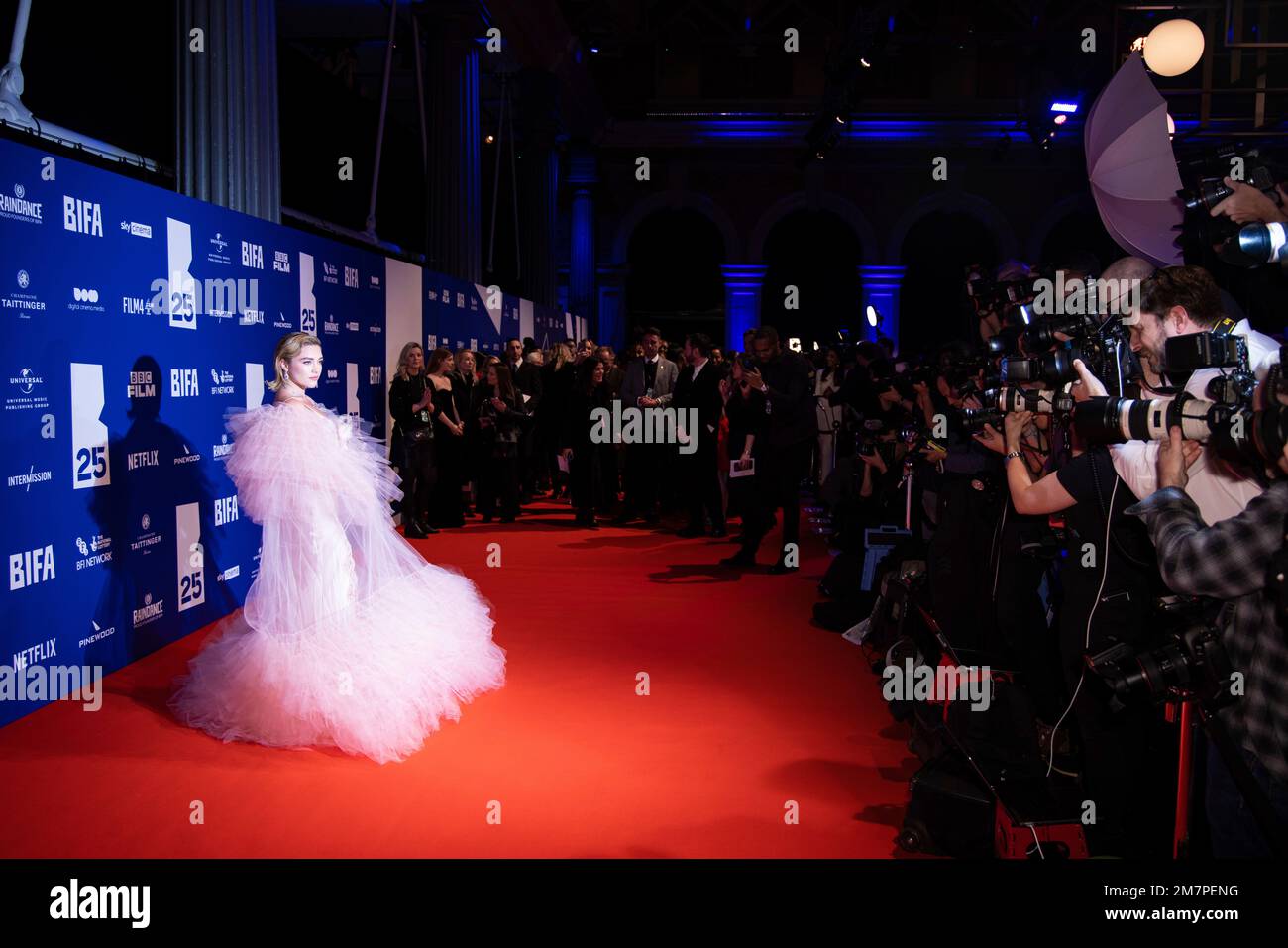 Florence Pugh poses for photographers upon arrival for 'The British ...