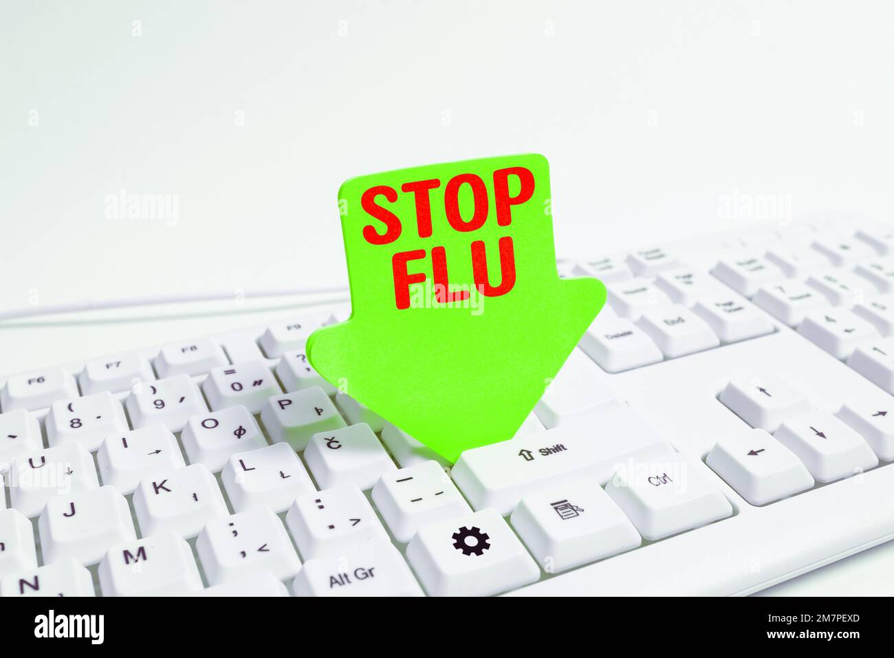 Sign displaying Stop Flu. Business approach Treat the contagious ...