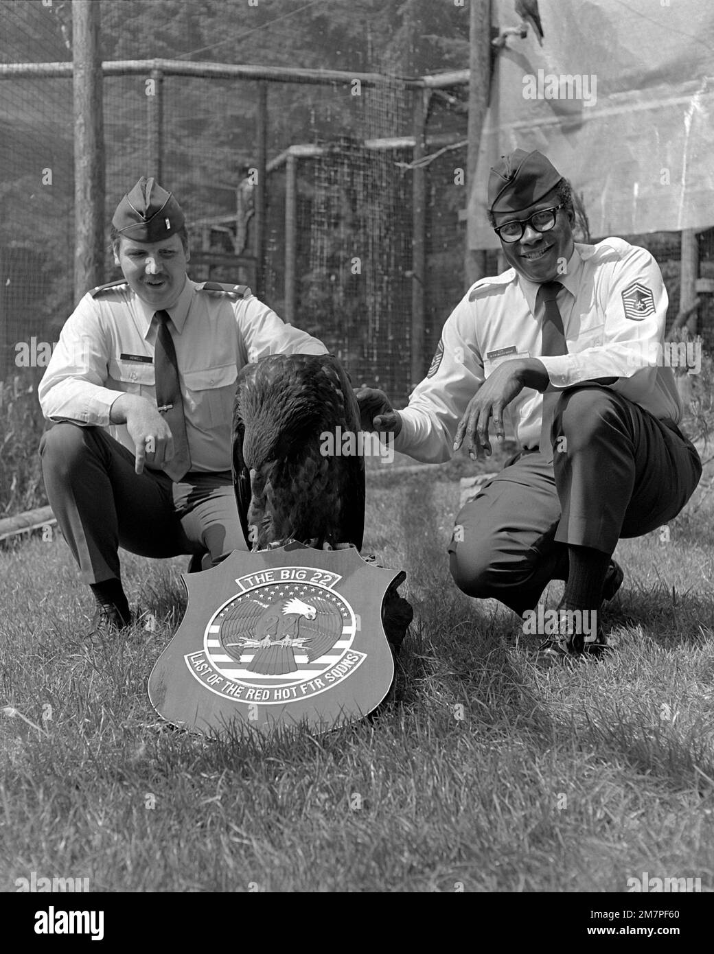 AN F-15 Eagle aircraft group of the 22nd Tactical Fighter Squadron ...