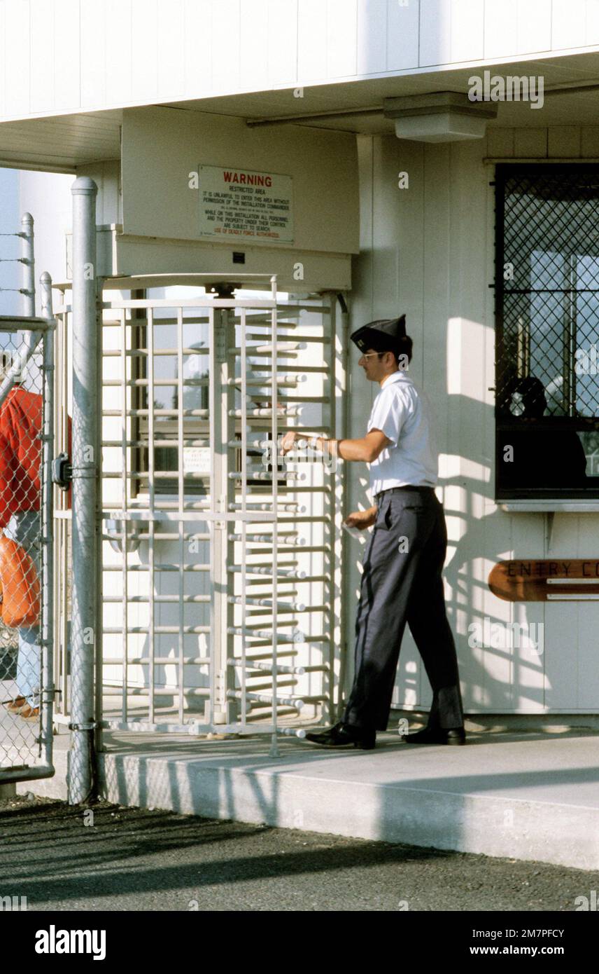 Access to the Pave Paws radar compound at the Cape Cod Missile Early ...