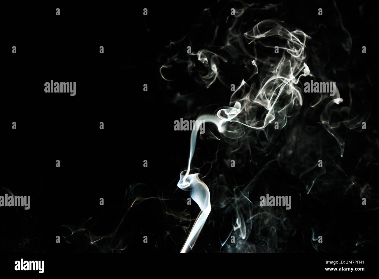 Smoke effect texture. Isolated background. Black and dark backdrop ...