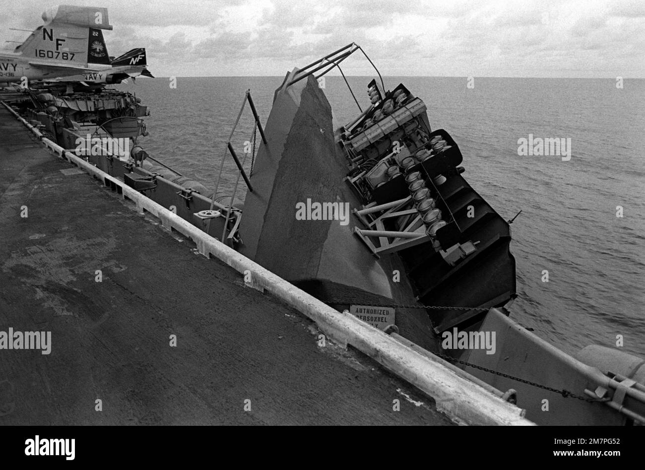 A view of damage caused to several F-4 Phantom II aircraft parked on ...