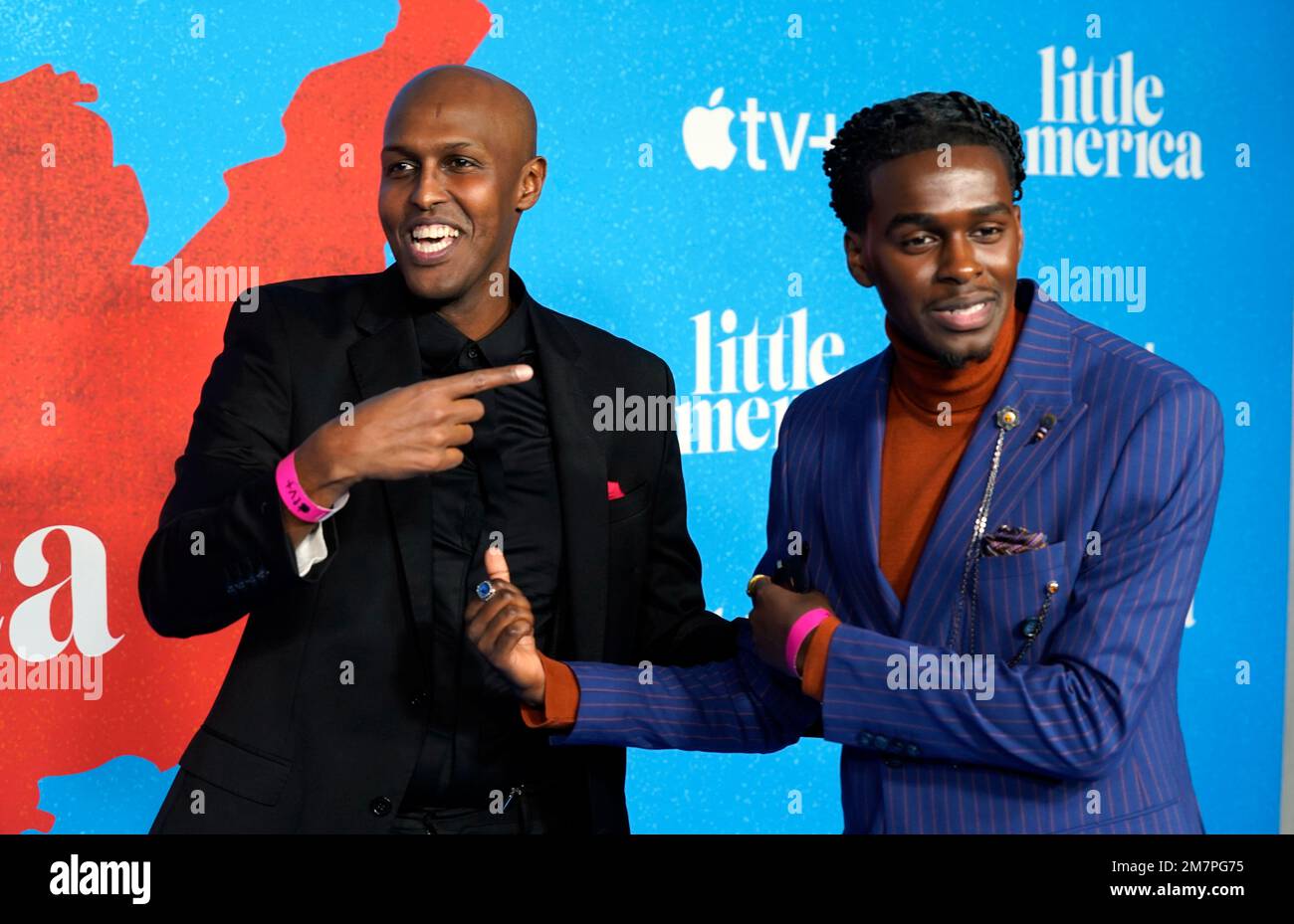 Actor Hanad Abdi, right, poses with Jamal Hashi, who he plays in an ...