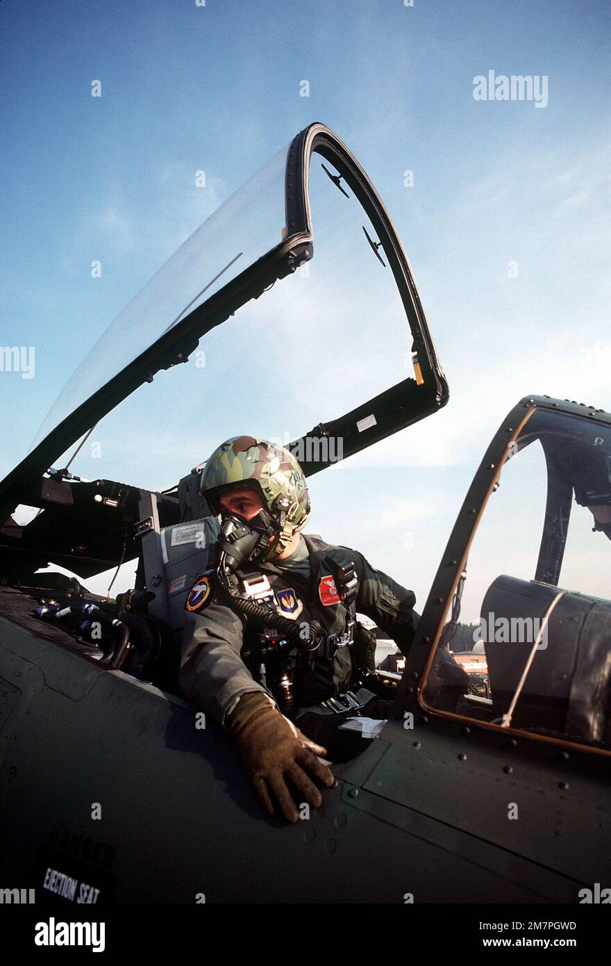 CPT John E. Charlton, Blue Four project officer, sits in his A-10A ...