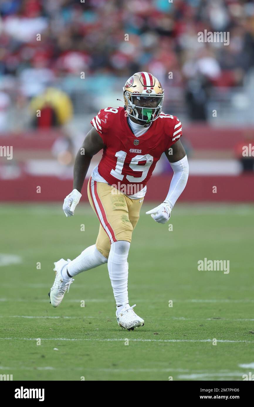San Francisco 49ers wide receiver Deebo Samuel (19) runs a route during ...