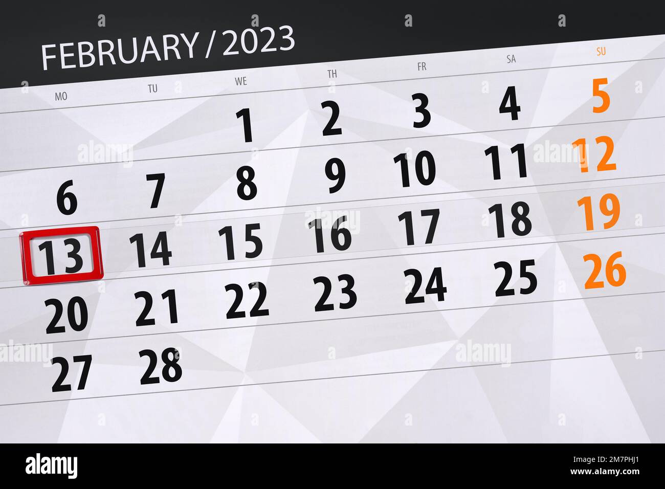 Calendar 2023, deadline, day, month, page, organizer, date, february ...