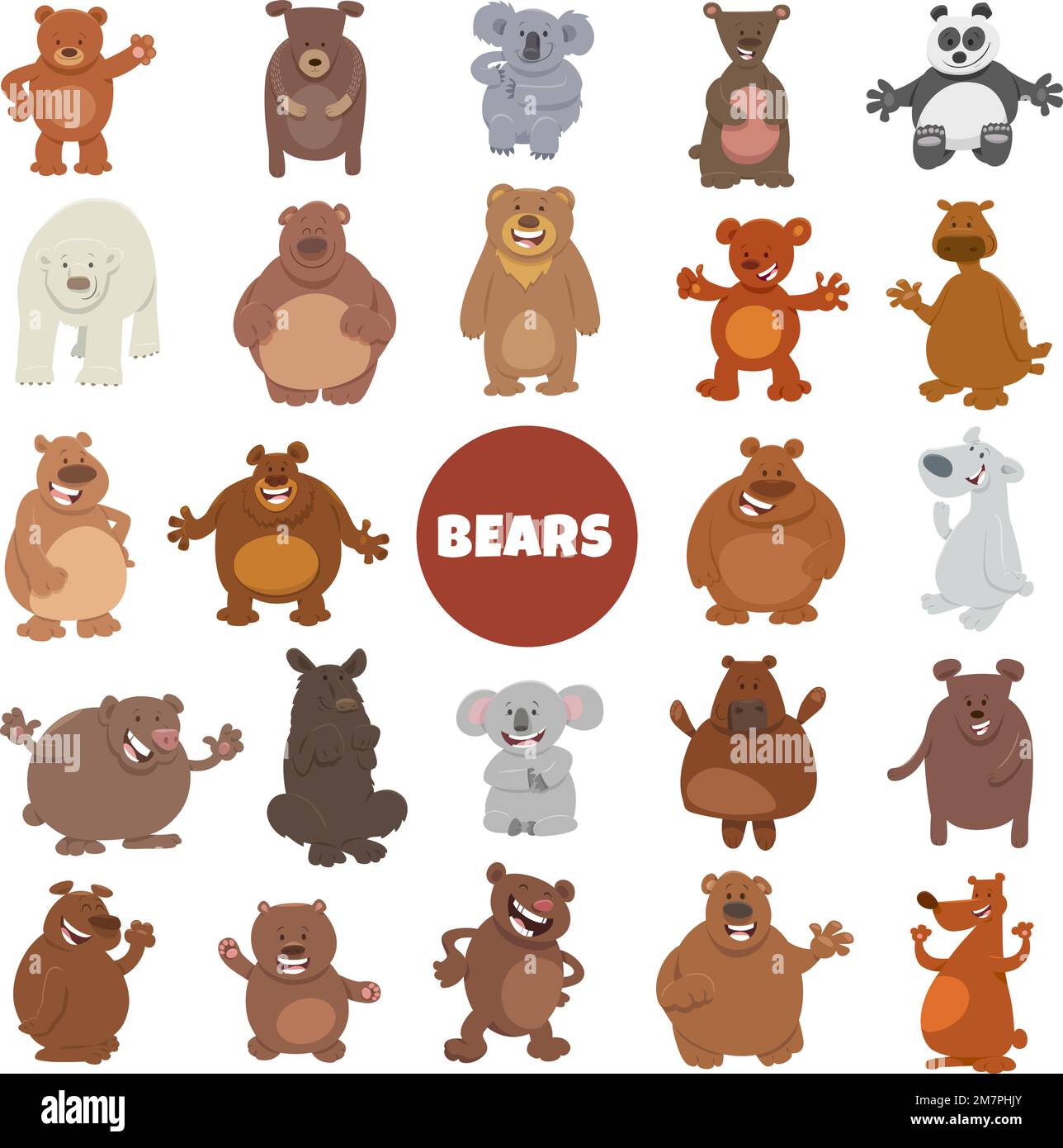 Cartoon illustration cute grizzly bear Cut Out Stock Images & Pictures ...