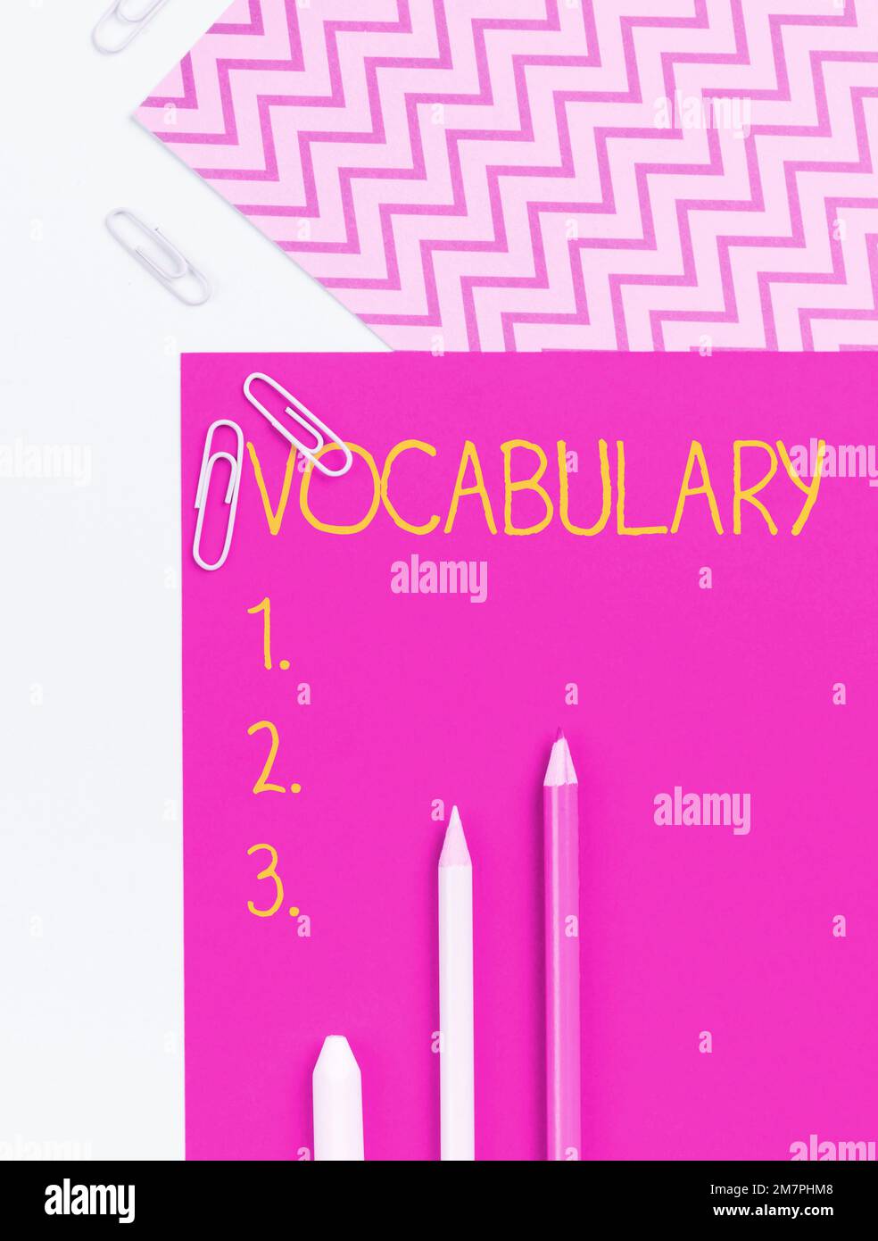 Sign displaying Vocabulary. Concept meaning collection of words and ...