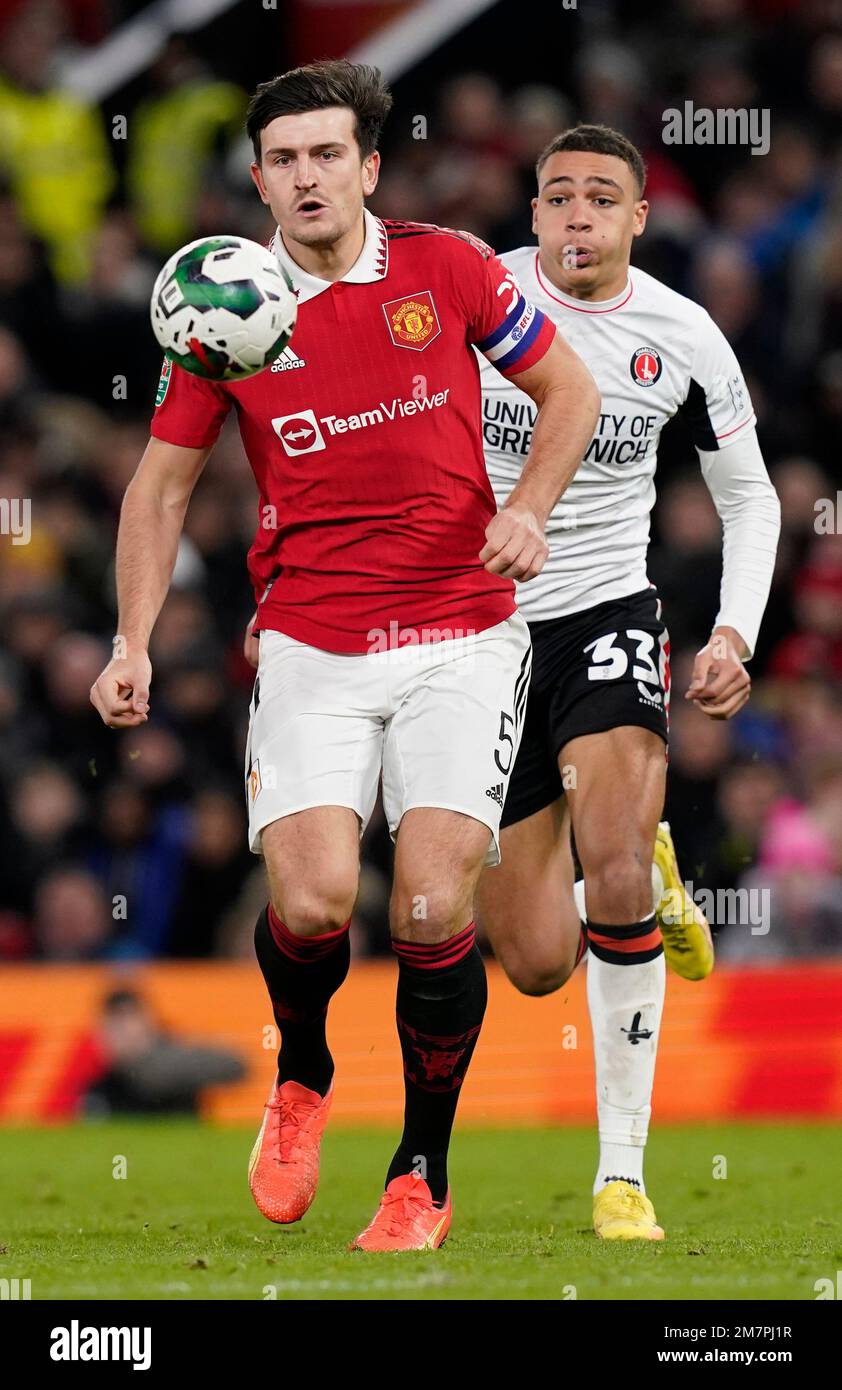Manchester, England, 10th January 2023. Harry Maguire of Manchester ...