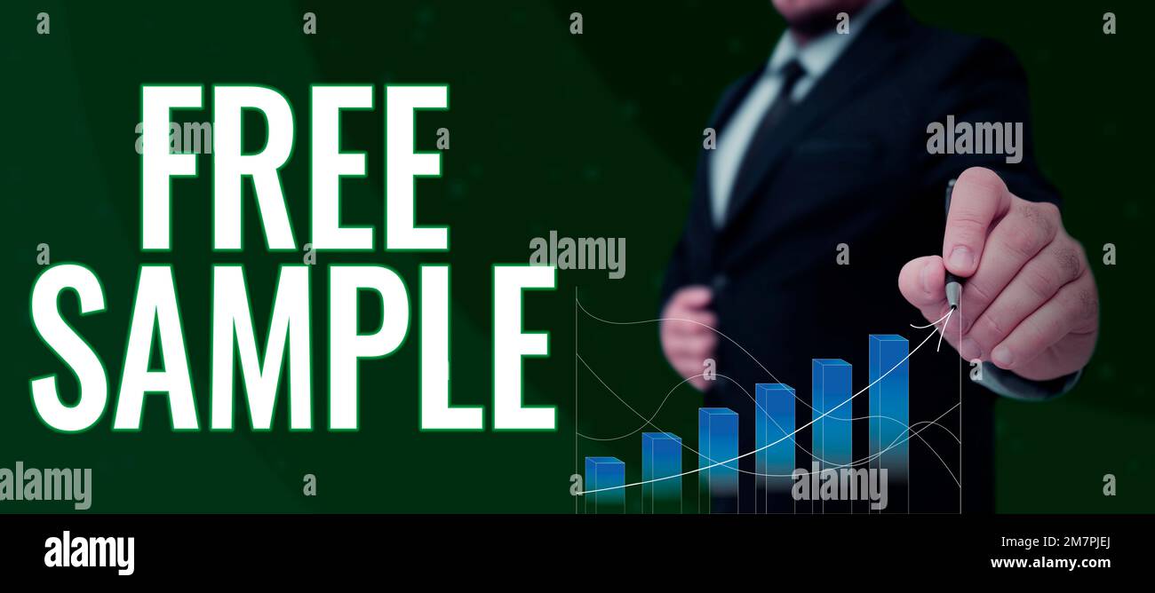 Inspiration showing sign Free Sample. Word Written on portion of ...
