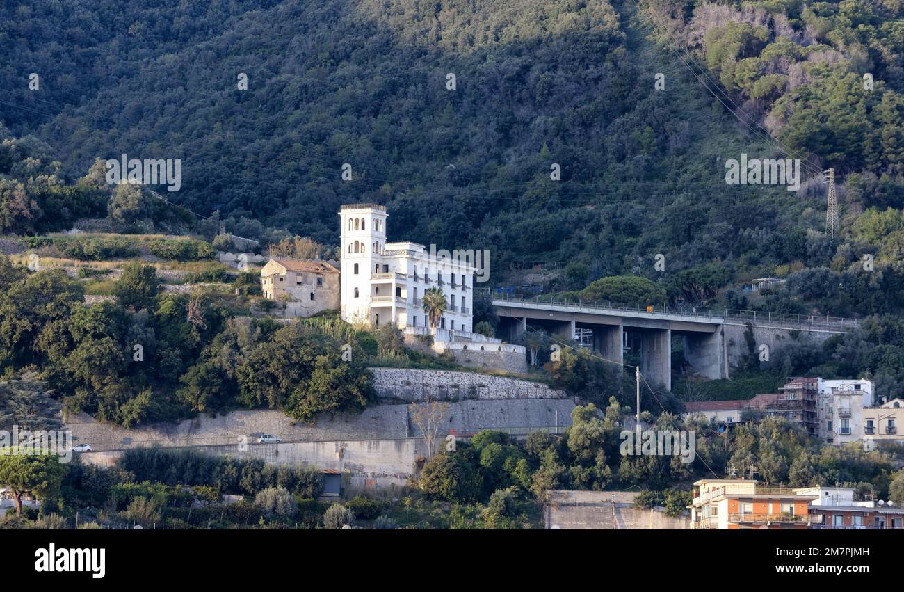 Aerial view salerno port mountains hi-res stock photography and images ...