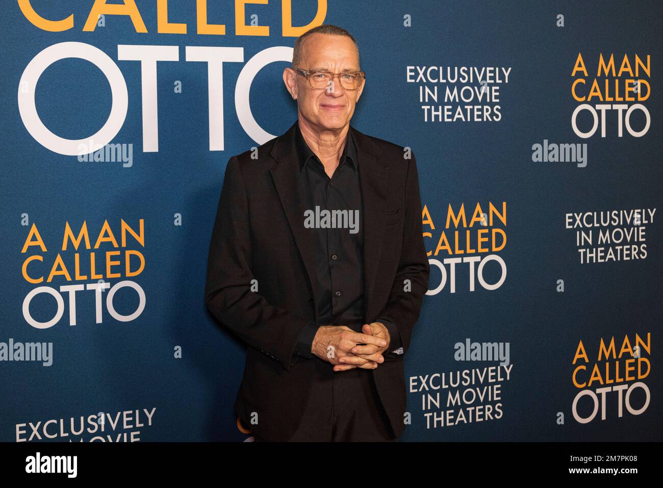 Tom Hanks poses during a photocall for "A Man Called Otto" on Monday ...