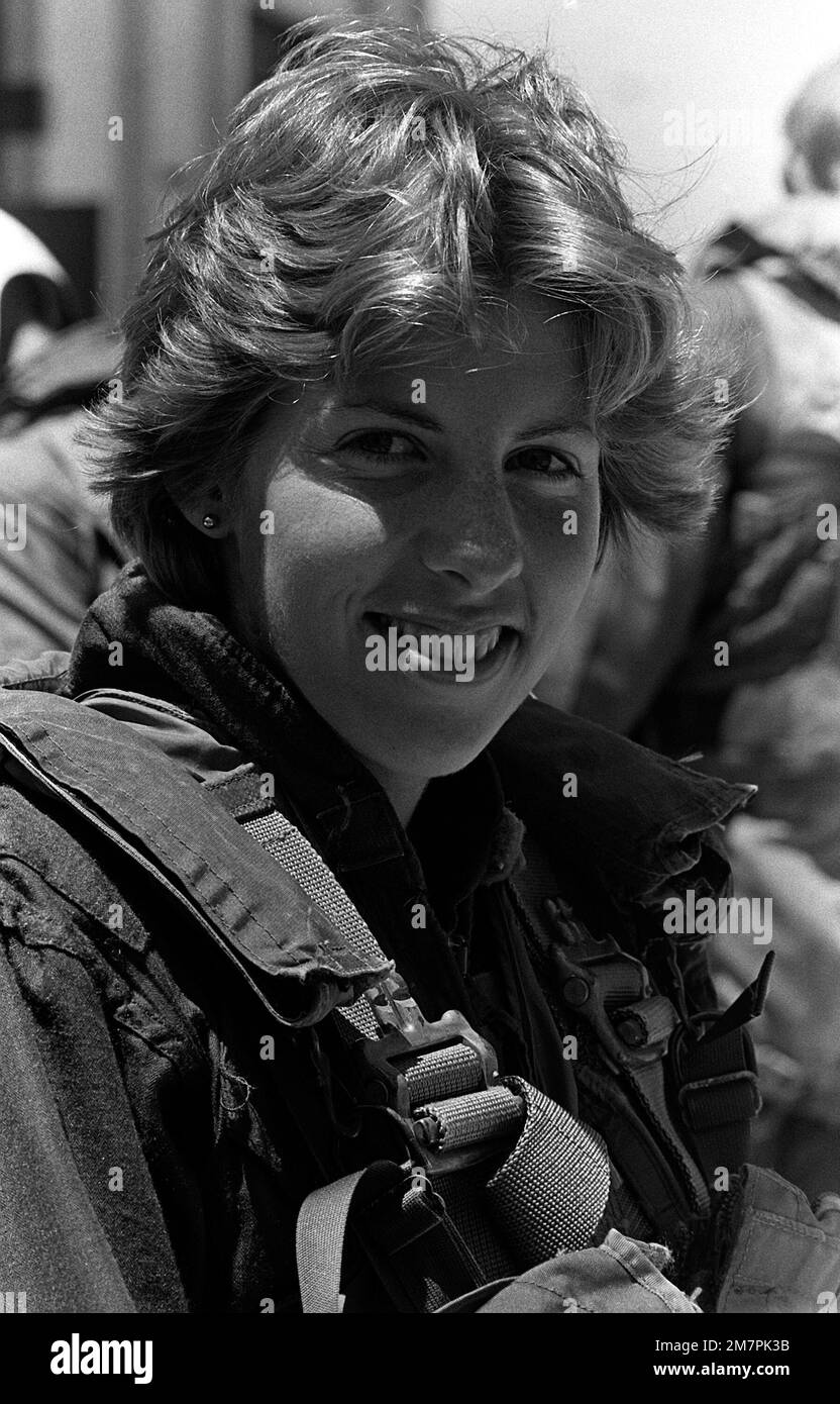 Midshipman Cindy Mason waits to begin water survival training at the ...