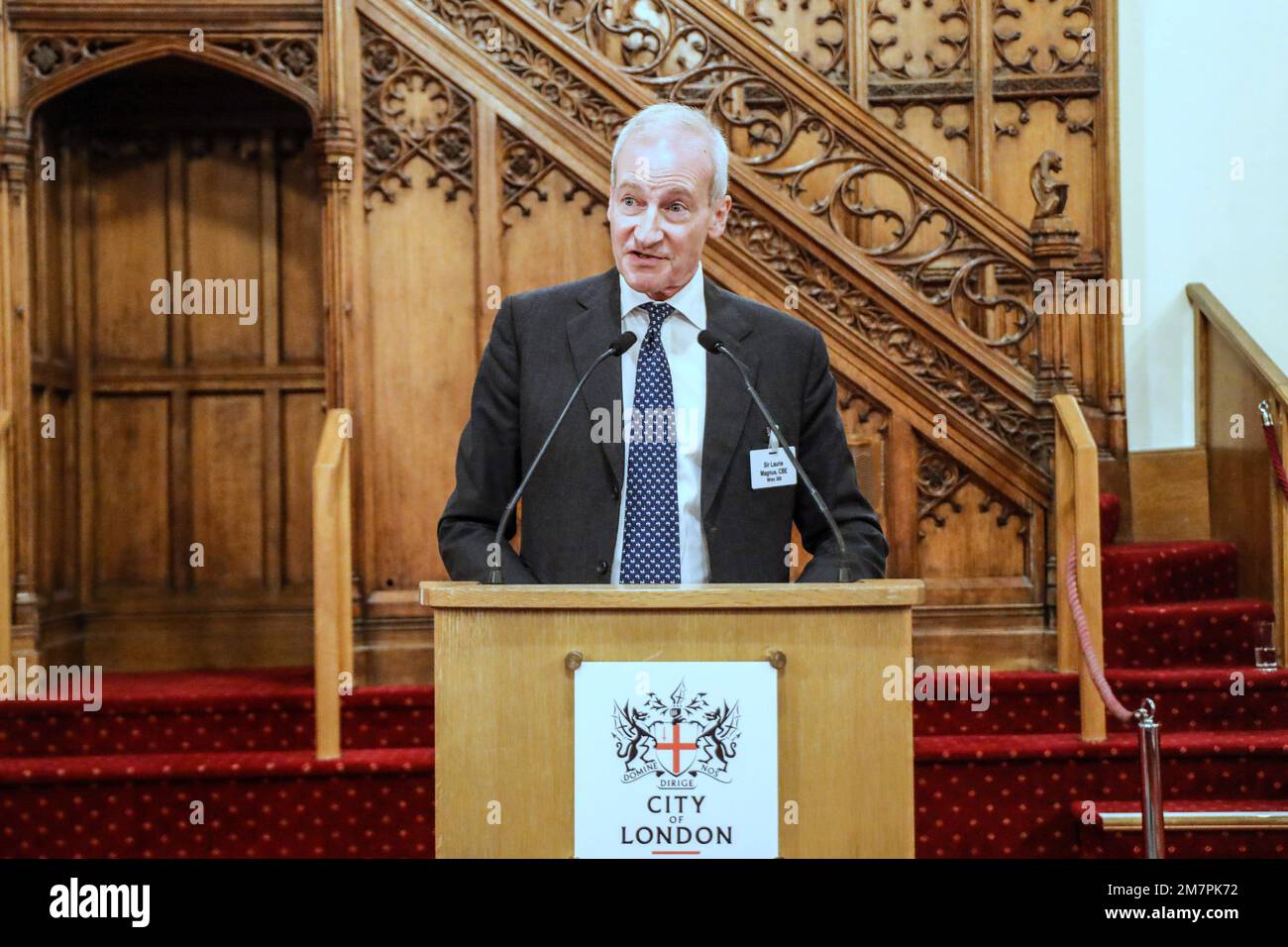 Chair of historic england sir laurie magnus hi-res stock photography ...