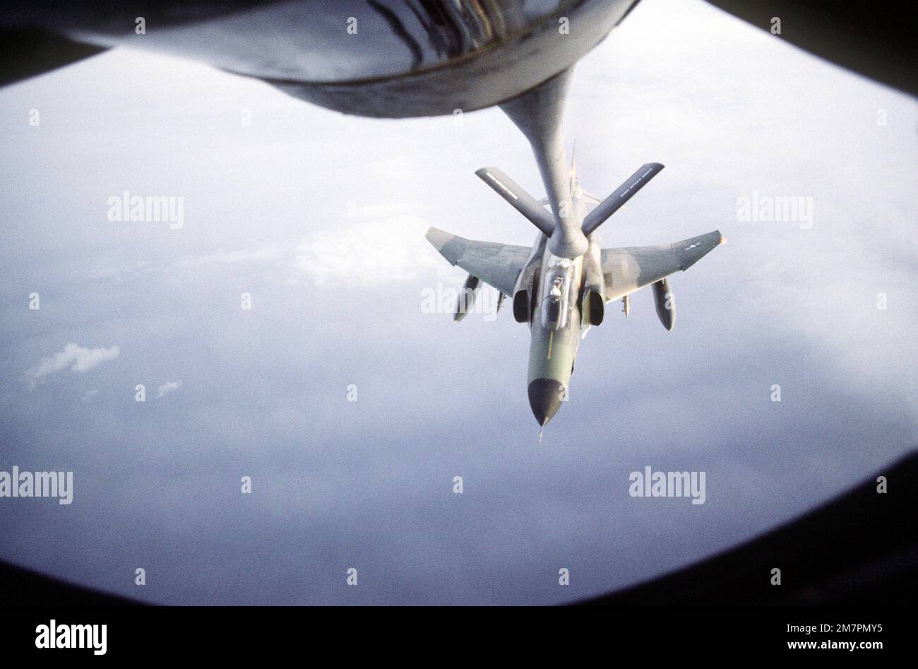 A view from the refueling boom station of a 306th Strategic Refueling ...
