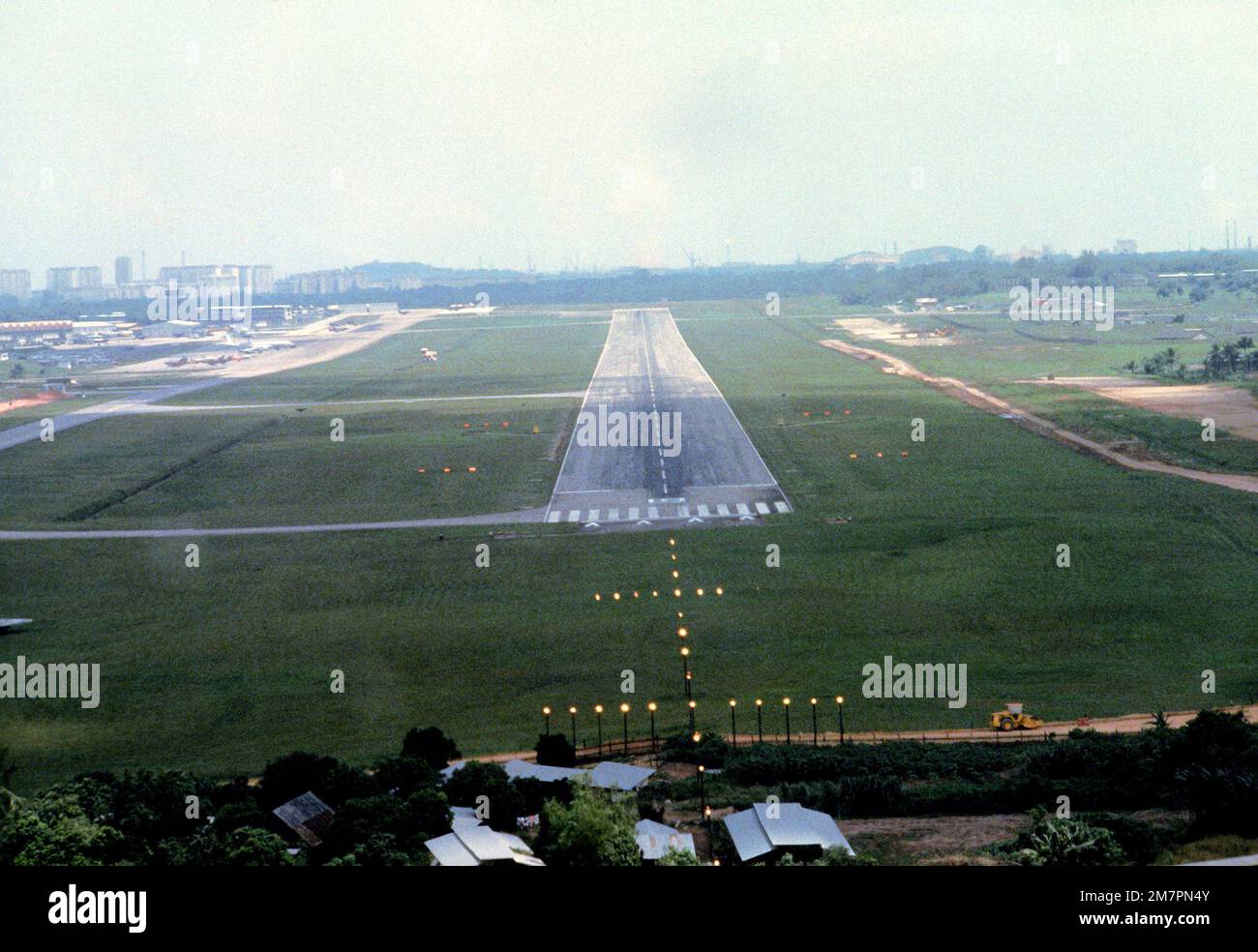 Aerial view of the runway. Base: Tengeh Royal Singapore Afb Country ...