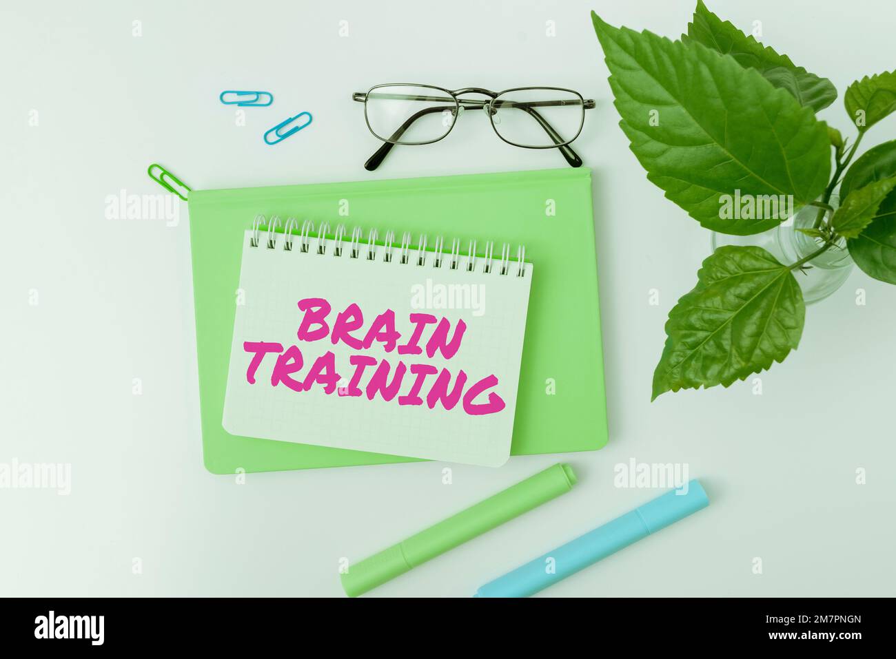 Writing displaying text Brain Training. Business idea mental activities ...