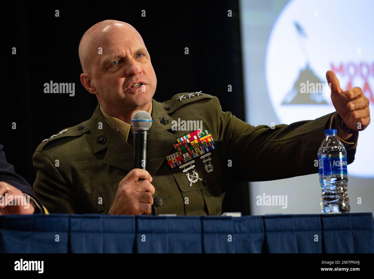 U.S. Marine Corps Lt. Gen. David Bellon, commander of Marine Forces ...