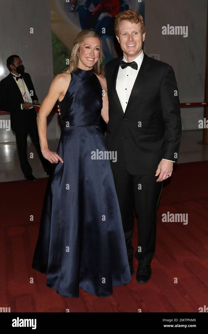 Joe Kennedy III and Lauren Anne Birchfield arrive at the Kennedy Center ...