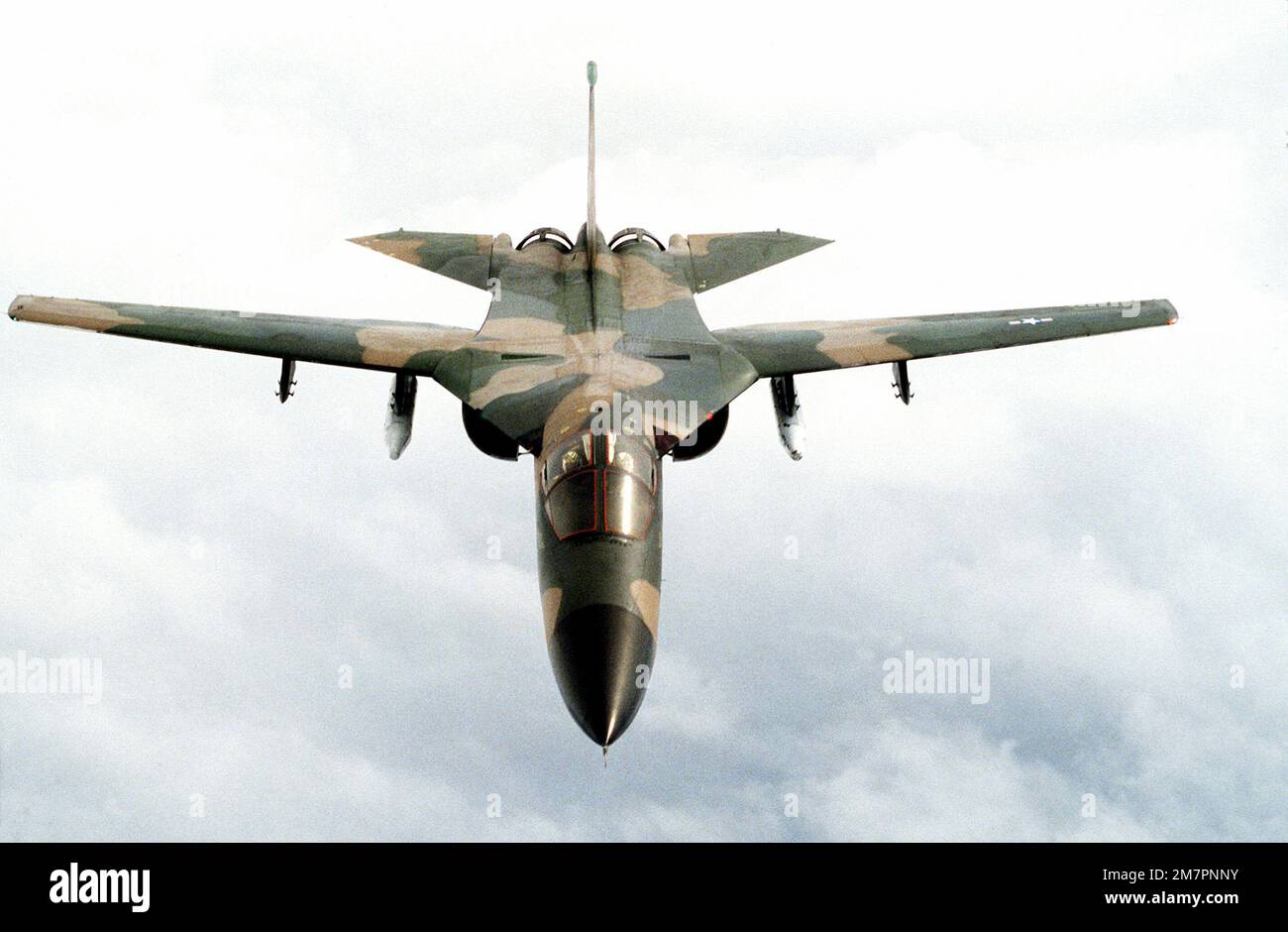 High angle front view of an F-111 aircraft assigned to the 48th ...