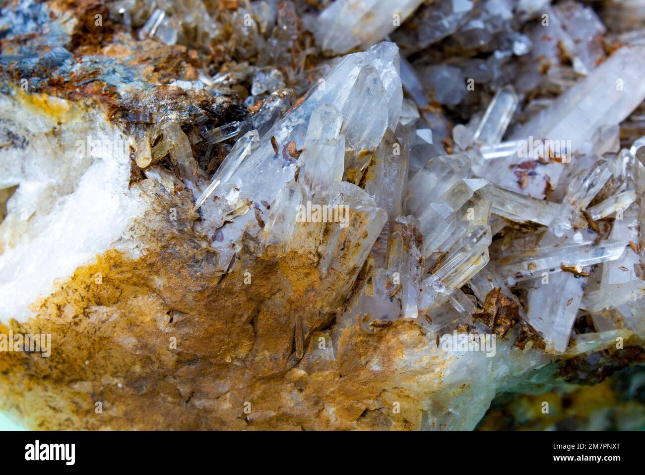 Background of natural quartz crystals in the form of shards of ice on ...