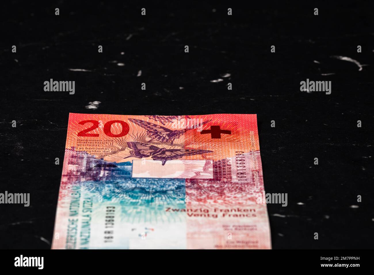 Swiss Franc currency. Europe inflation, CHF money Stock Photo - Alamy