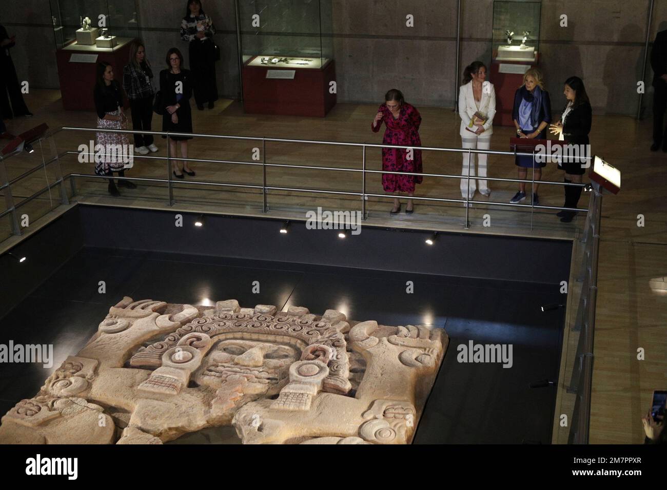 U.S. First Lady Jill Biden stand with Mexico's First Lady Dr. Beatriz ...
