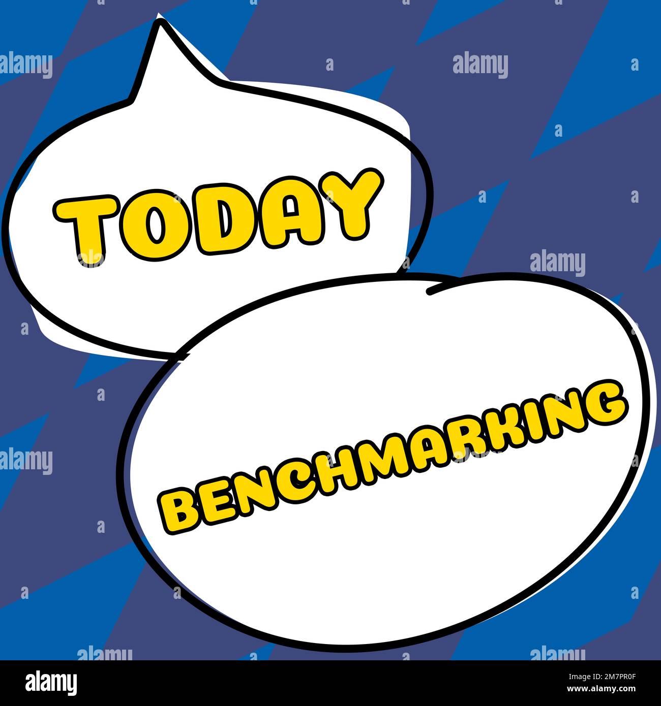 Text caption presenting Benchmarking. Business concept Evaluate ...