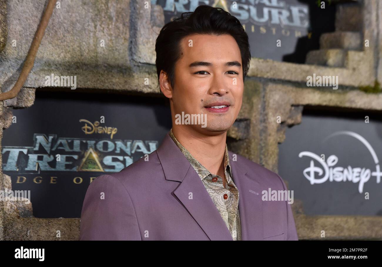 Jordan Rodrigues arrives at a red carpet event for "National Treasure ...