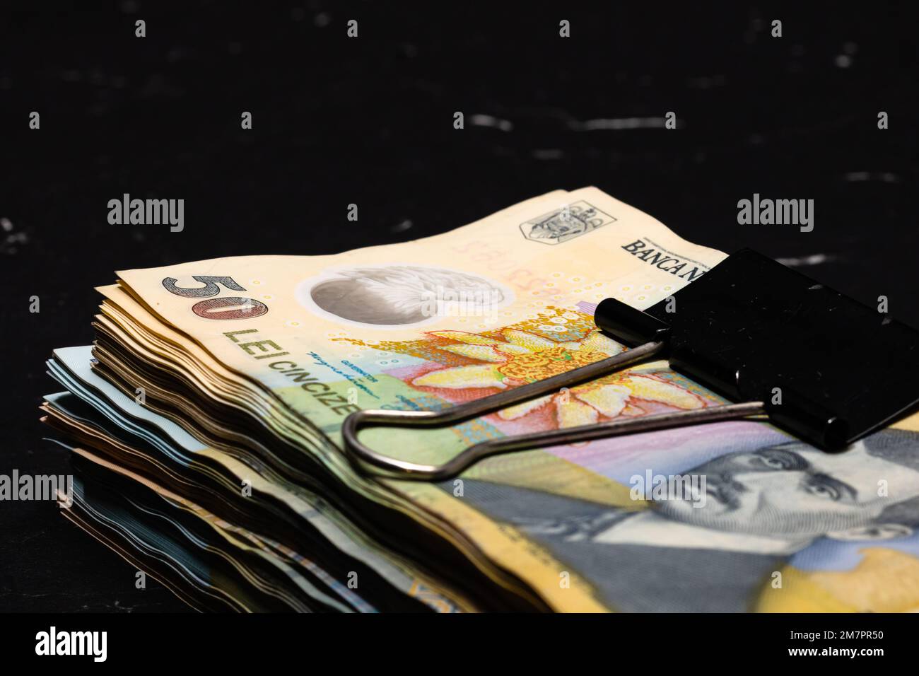 Romanian LEI currency. Europe inflation, LEI money Stock Photo - Alamy