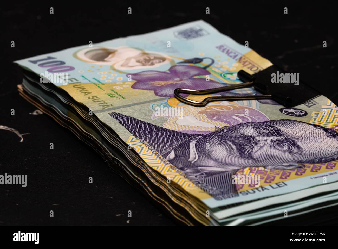 Romanian LEI currency. Europe inflation, LEI money Stock Photo - Alamy