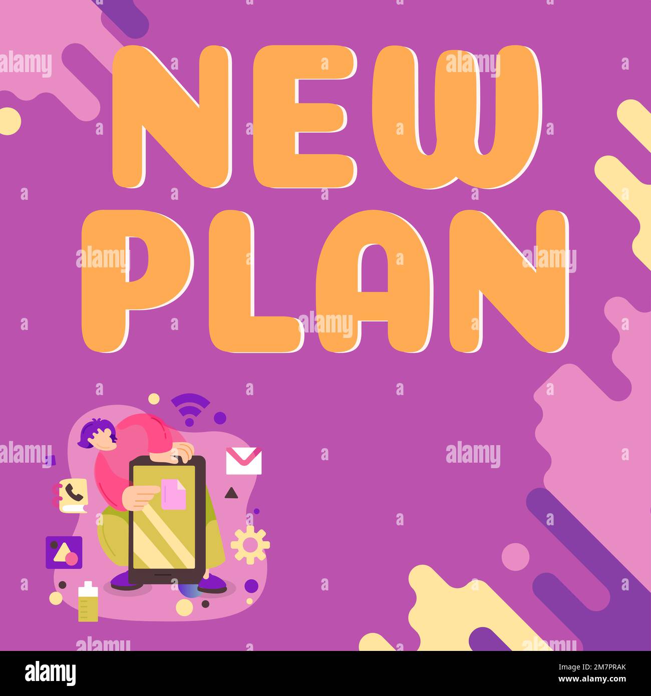 Sign displaying New Plan. Concept meaning Start of a detailed proposal ...