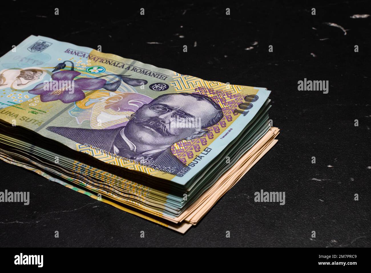 Romanian LEI currency. Europe inflation, LEI money Stock Photo - Alamy