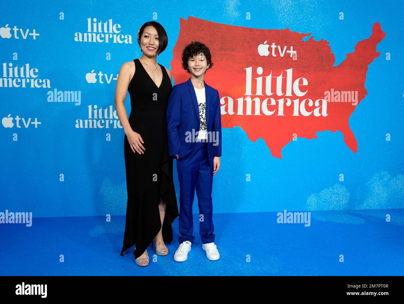Shiori Ideta, left, and Wyatt Lindner, cast members in an episode of ...