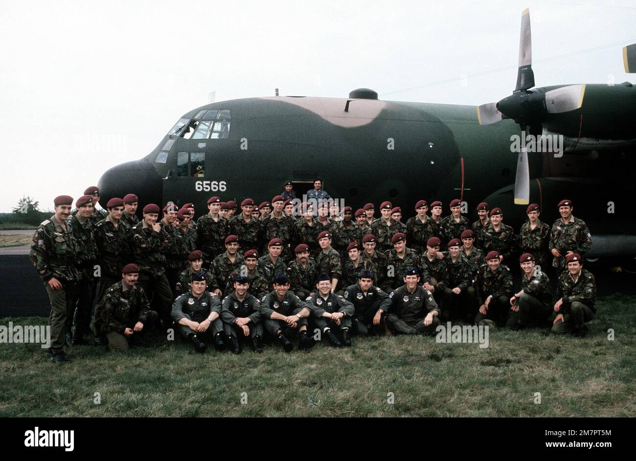 The 37th Tactical Airlift Squadron C-130 Hercules aircrew pose with ...