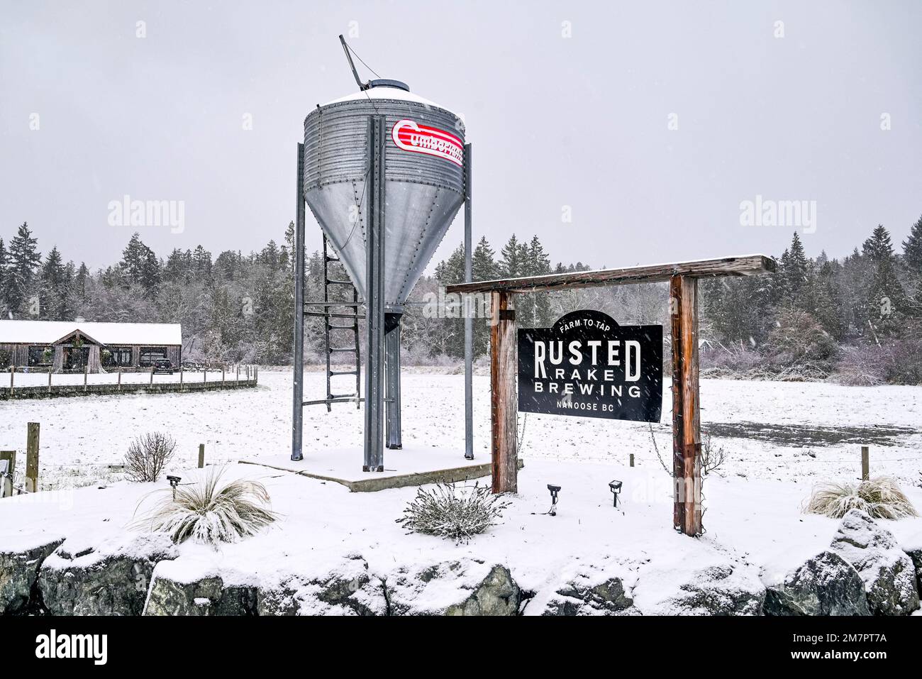 Rusted Rake Brewing, Nanoose Bay, British Columbia, Canada Stock Photo ...