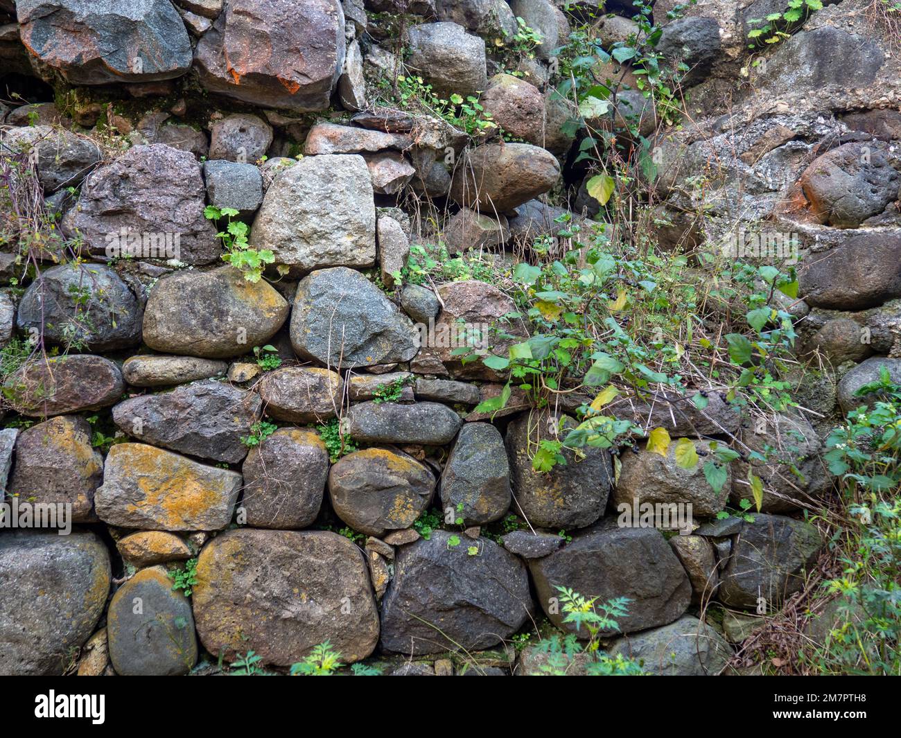 Ancient architecture. Remains of an old castle. Fortification building ...
