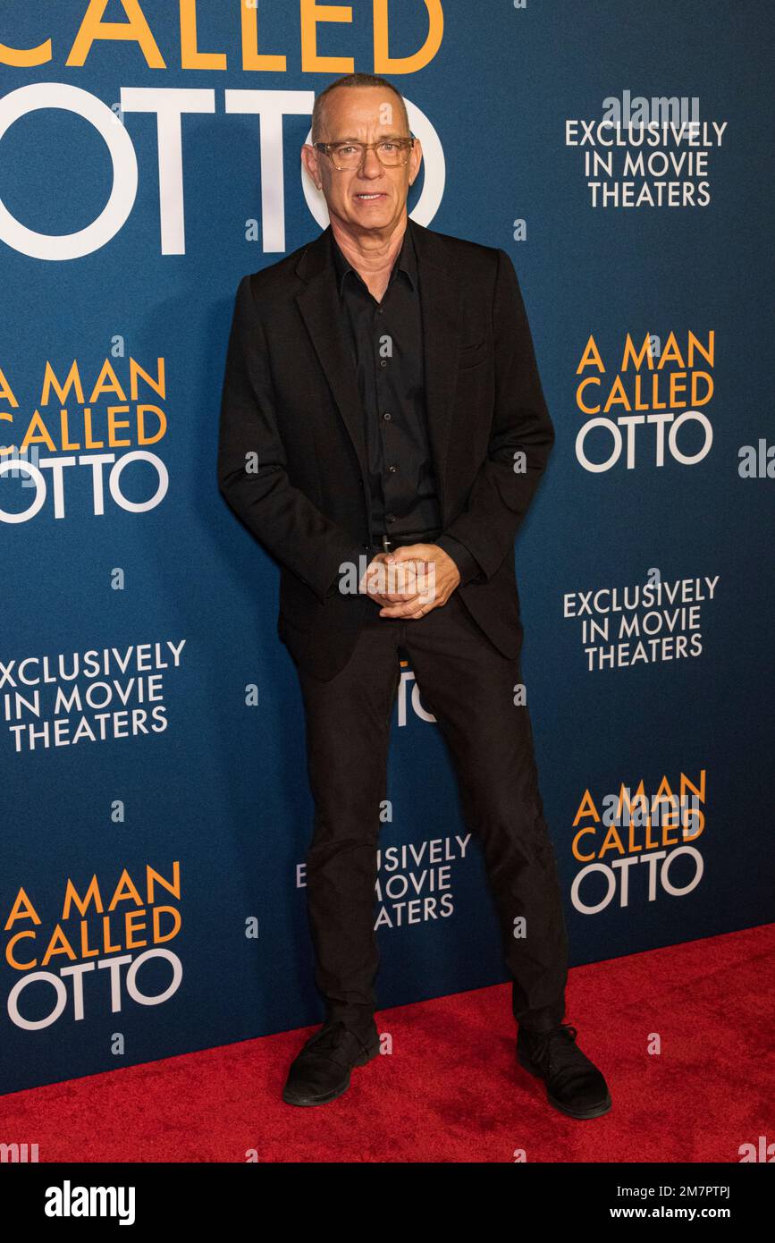 Tom Hanks poses during a photocall for "A Man Called Otto" on Monday ...