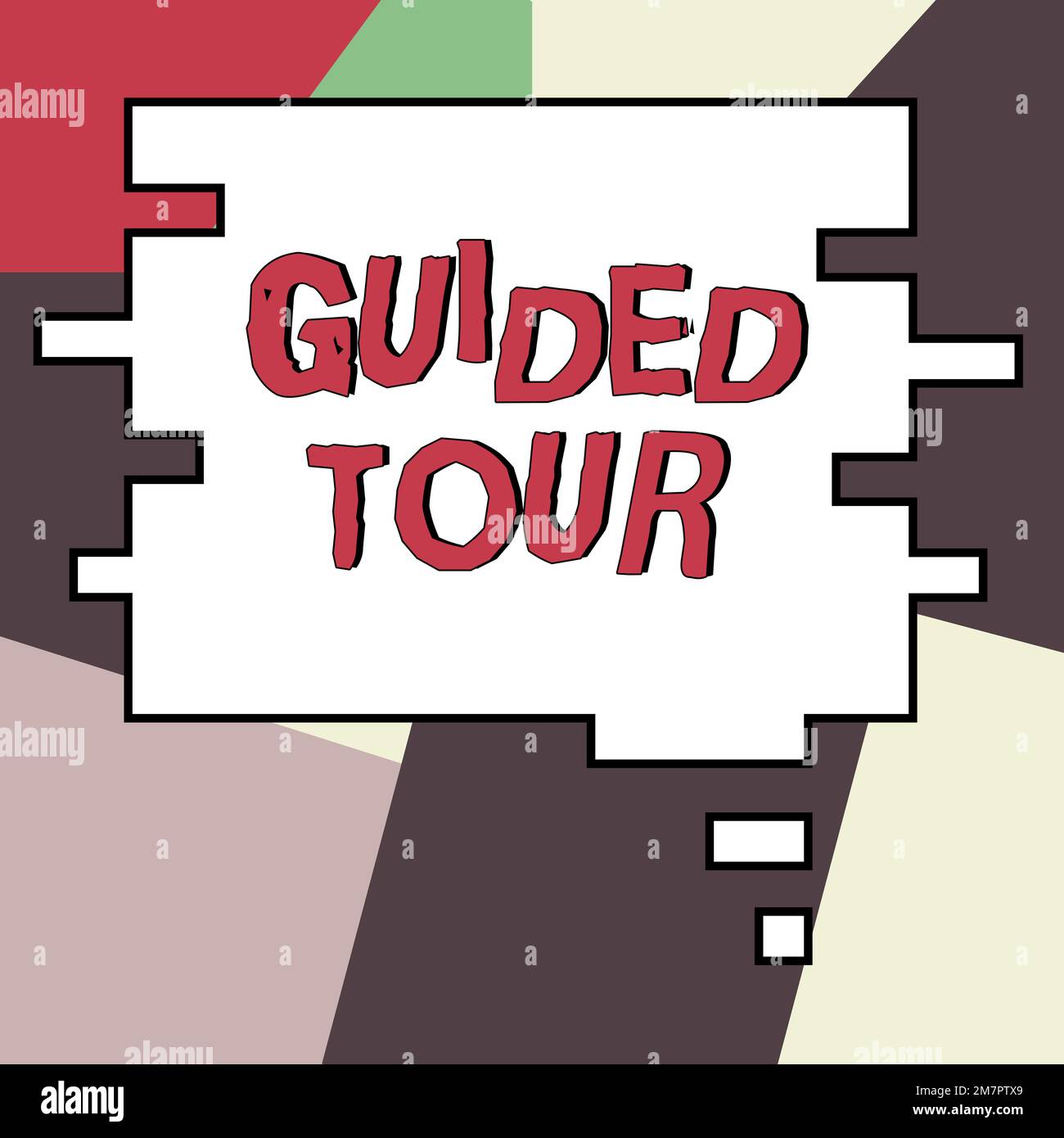 Text sign showing Guided Tour, Word Written on advice or information ...