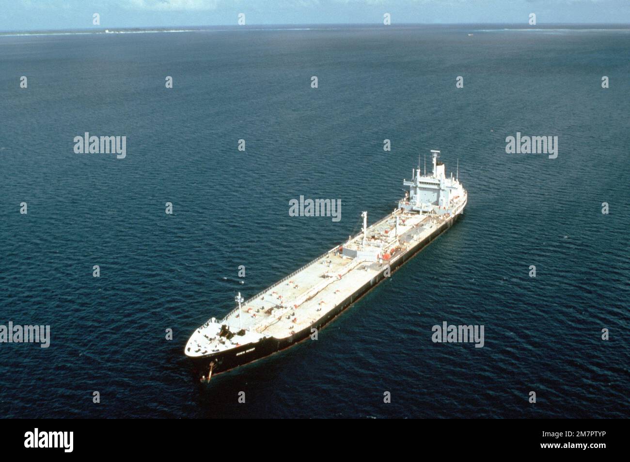 The transport oiler ZAPATA PATRIOT (T-AOT-1001) lies at anchor off ...