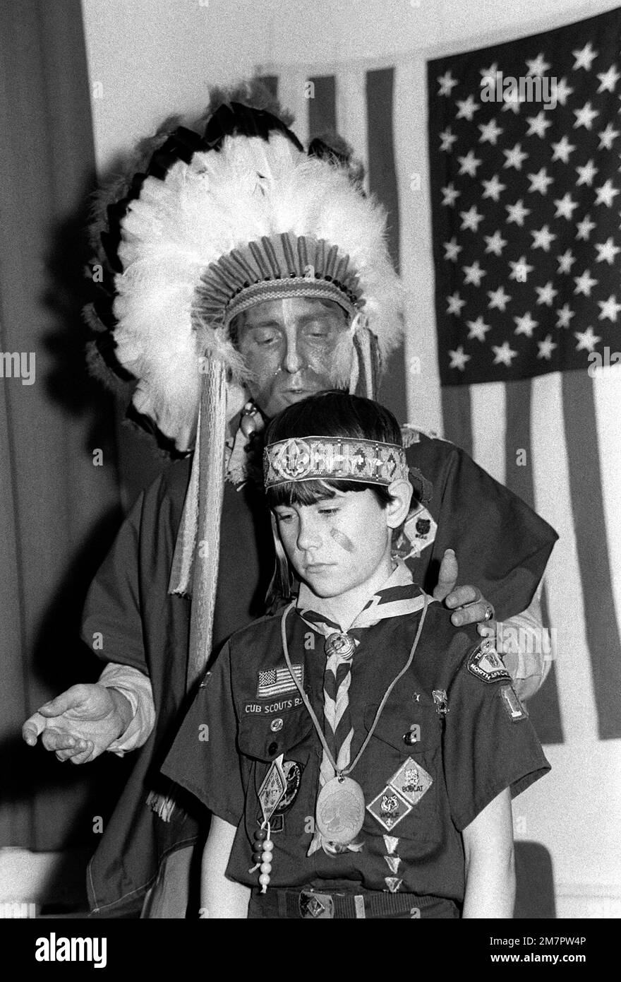 SSGT Kenneth Paulini, in Indian attire, inducts his son, Scout Kevin ...