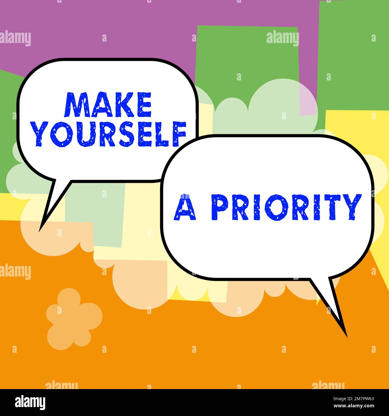 Conceptual display Make Yourself A Priority. Business overview Think in ...