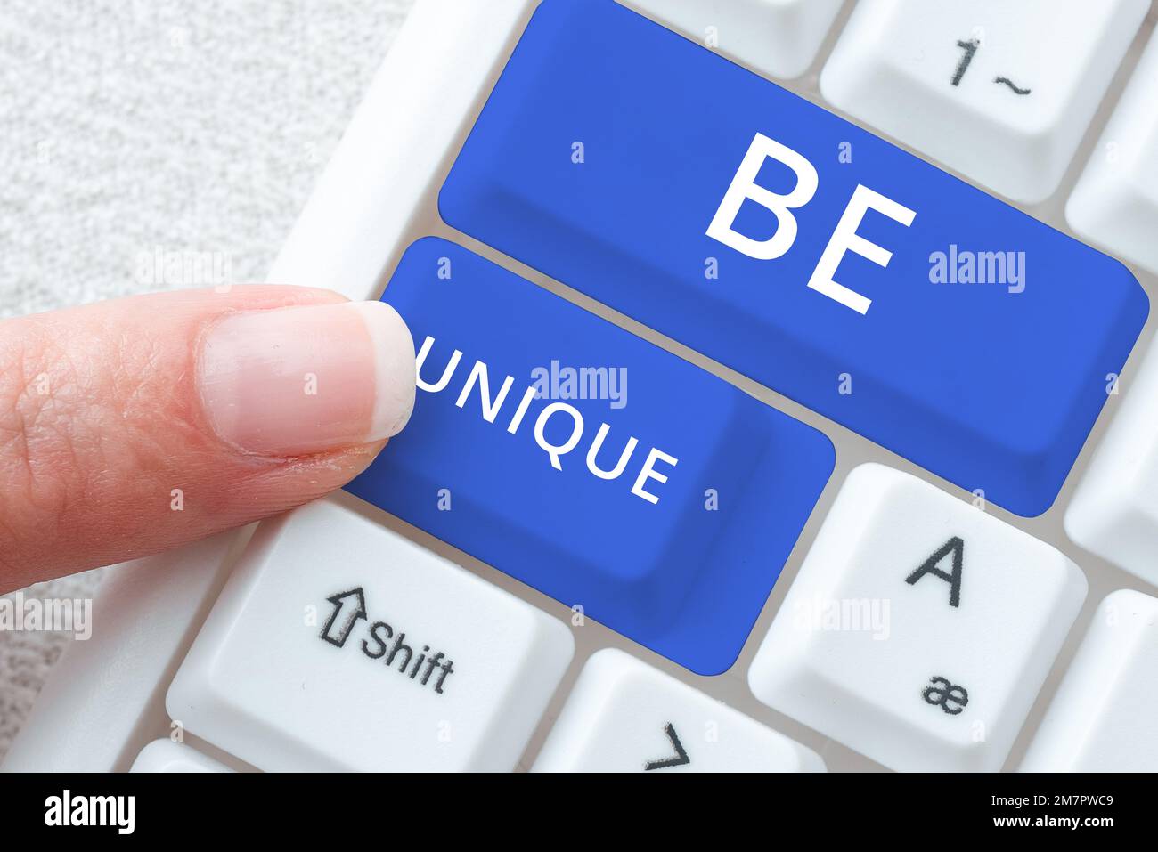 Conceptual caption Be Unique. Word for being the only one of its kind ...