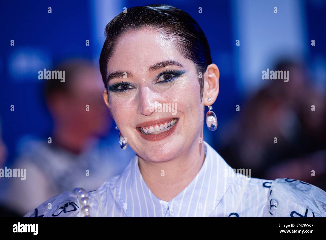 Kathryn Ferguson poses for photographers upon arrival for 'The British ...