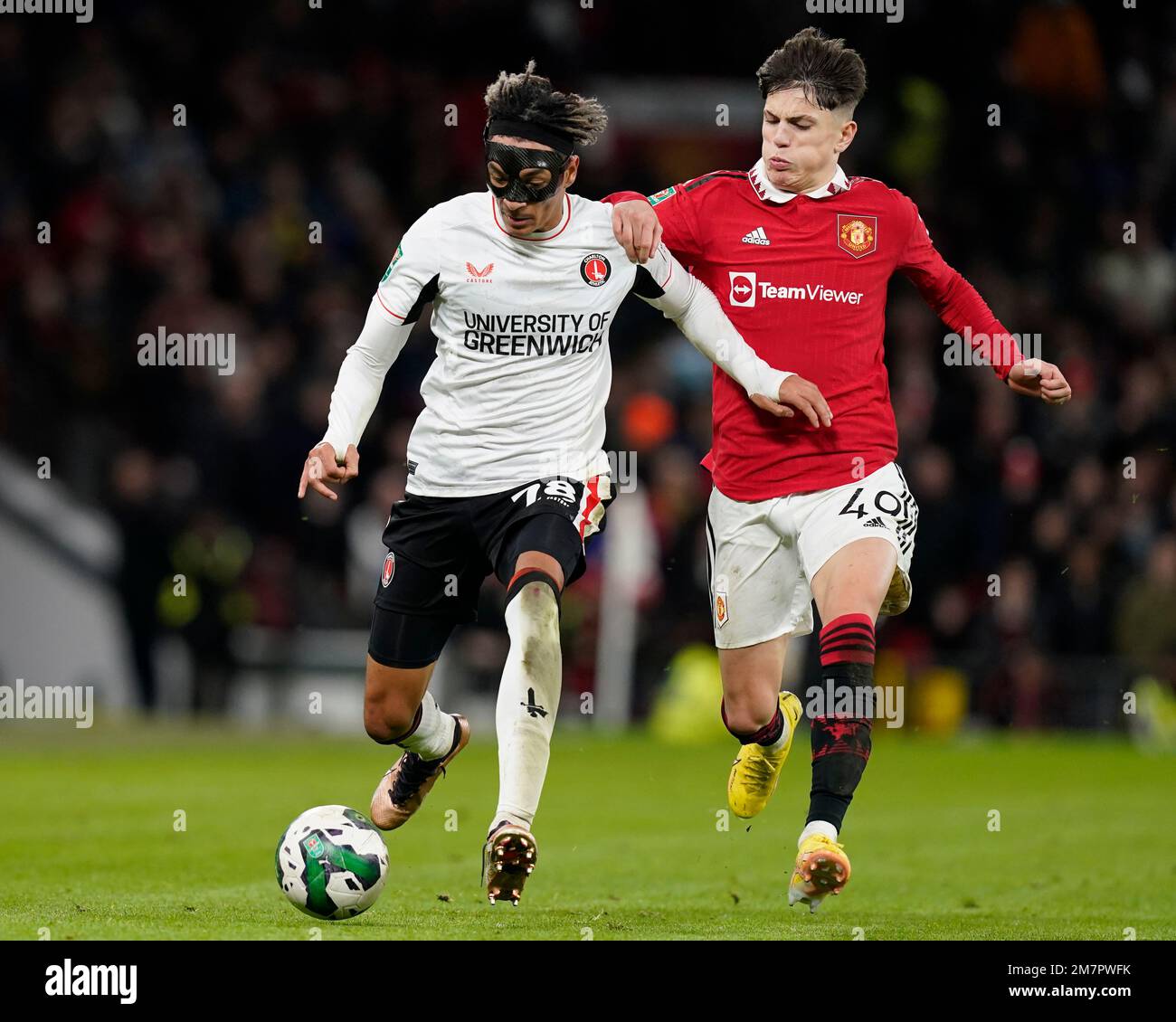 Manchester, England, 10th January 2023. Alejandro Garnacho of ...