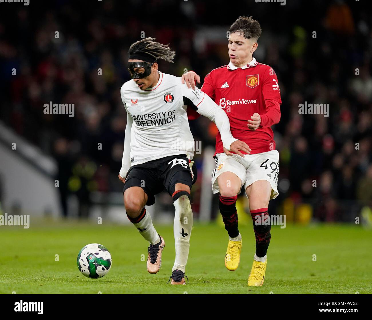 Manchester, England, 10th January 2023. Alejandro Garnacho of ...