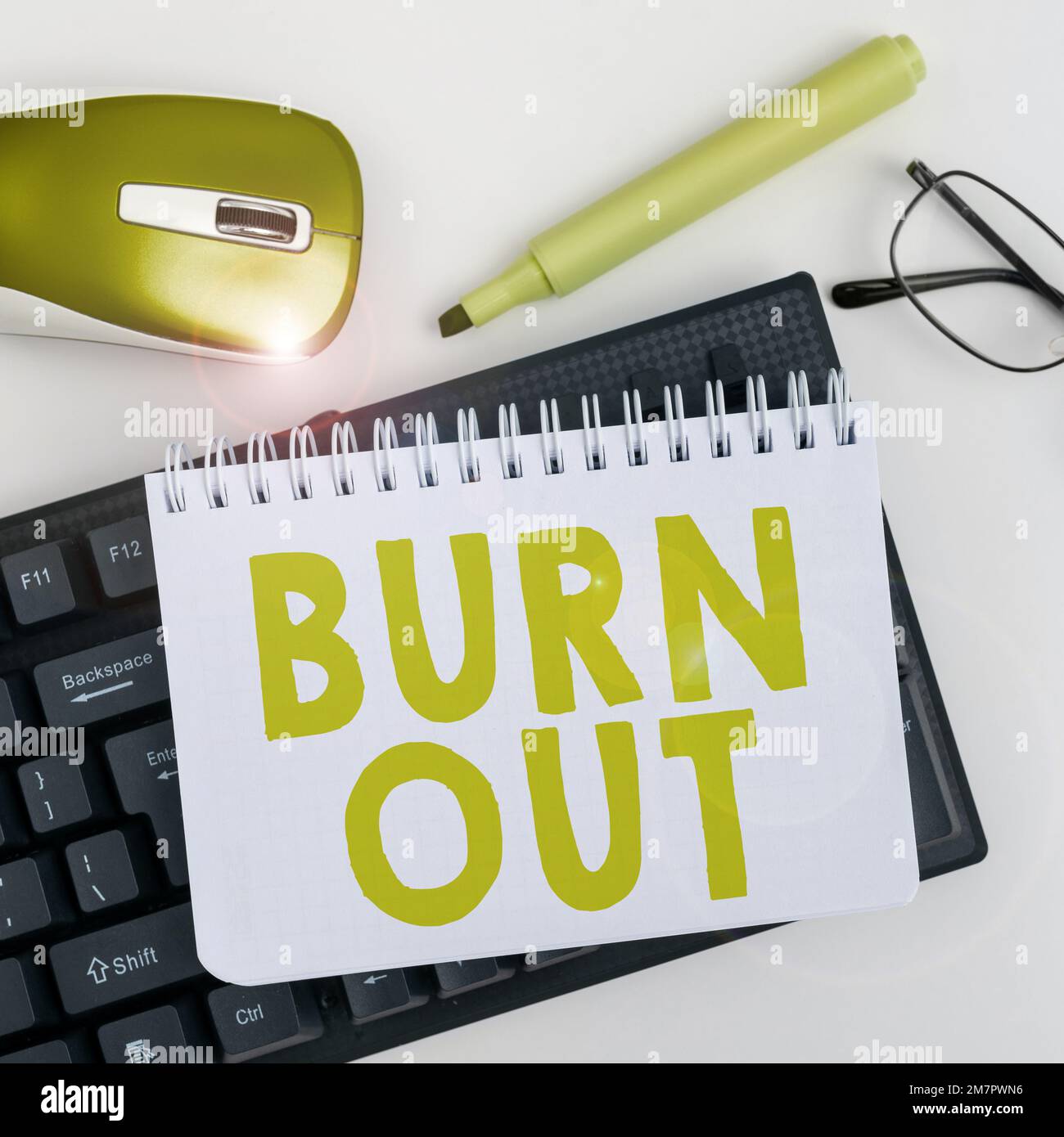 Sign displaying Burn Out, Concept meaning Feeling of physical and ...